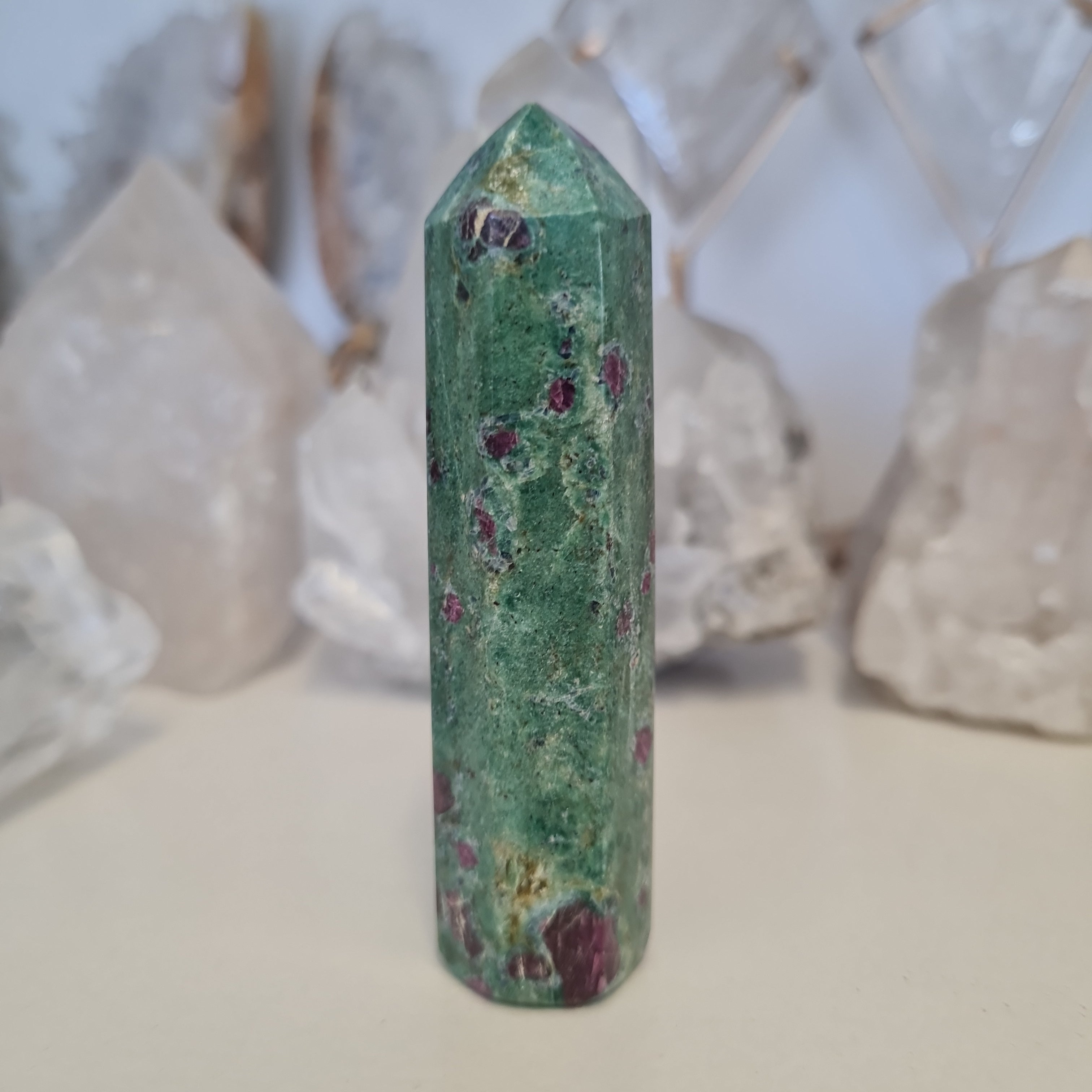 Ruby Fuchsite Tower – Bay Crystals