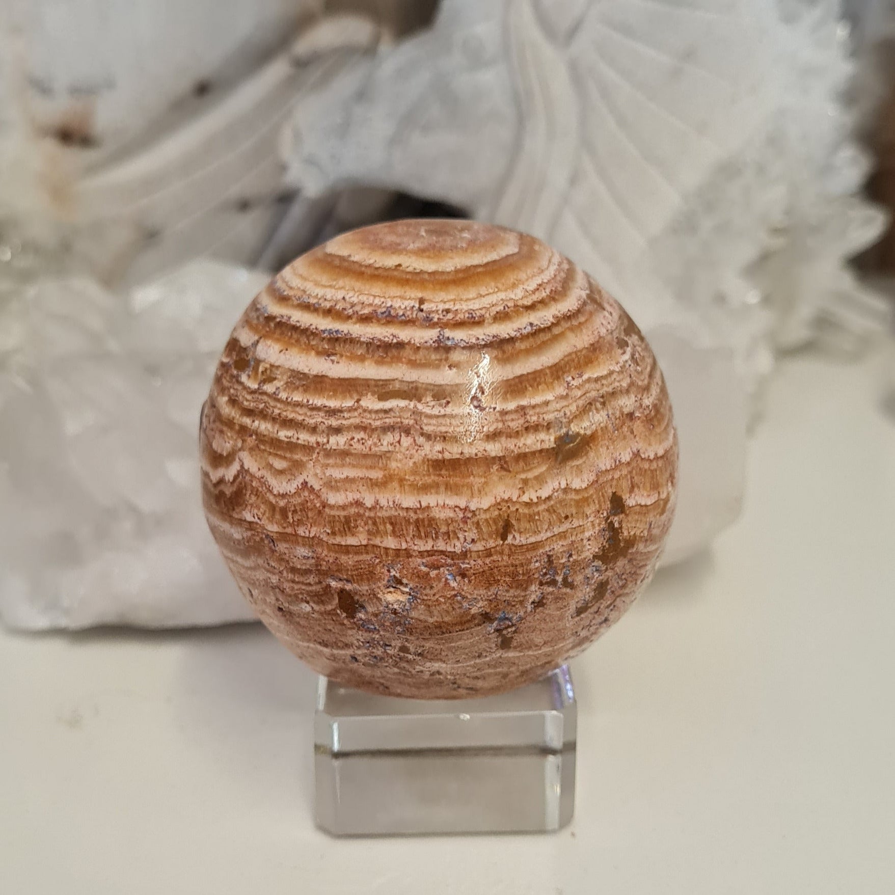 Brown Aragonite Sphere – Bay Crystals