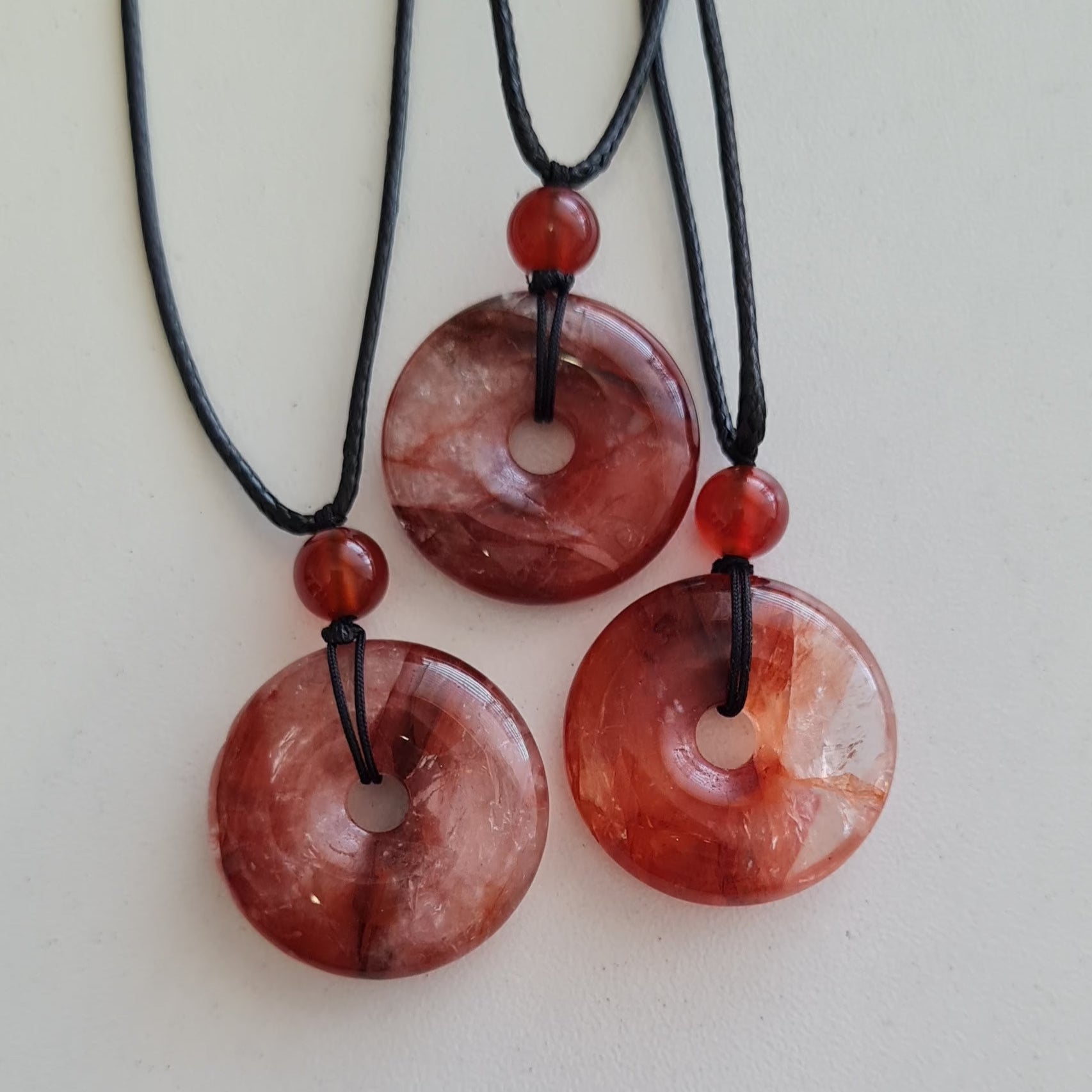 Fire Quartz Pi, Donut Pendant – Bay Crystals