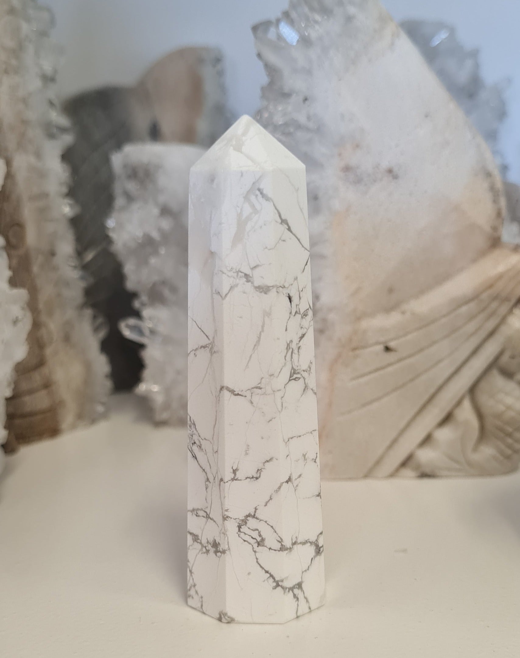 Howlite Tower – Bay Crystals