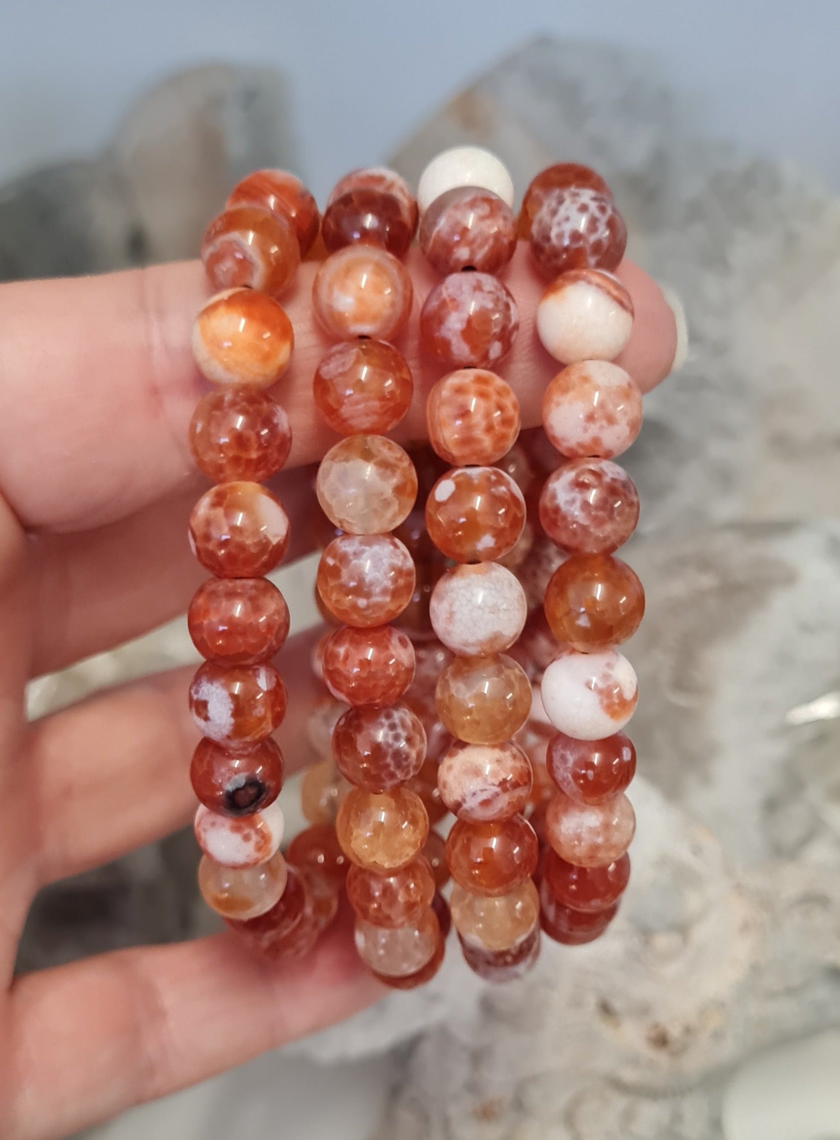 Fire Agate Bracelet – Bay Crystals