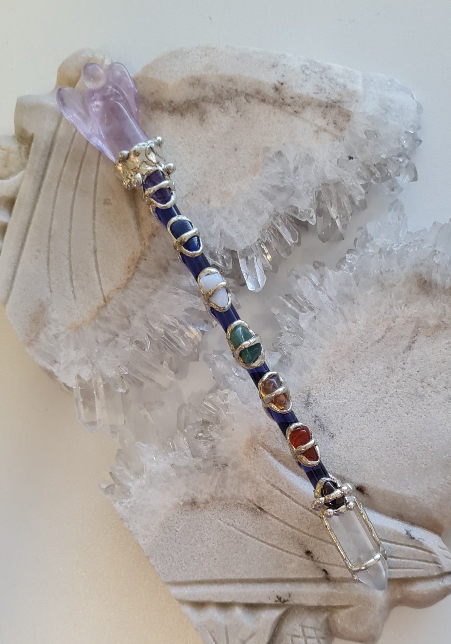 Healing Wand - Amethyst Angel Chakra (Balance) – Bay Crystals